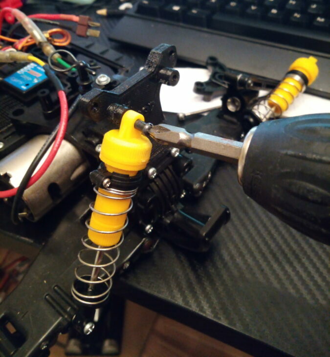 Rear shock tower for Tamiya Manta Ray (DF01) and the like